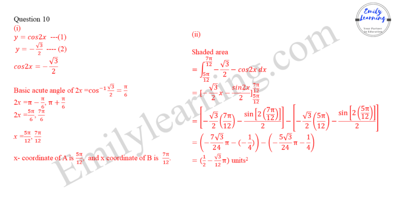 Suggested Solutions: 2020 GCE O Level A Math Paper 1 - Emily Learning