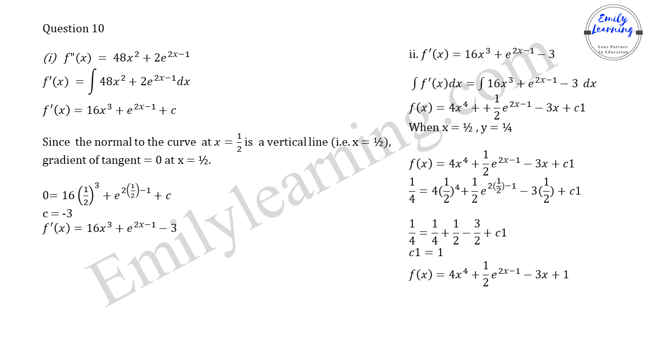 Suggested Solutions: 2020 GCE O Level A Math Paper 2 - Emily Learning