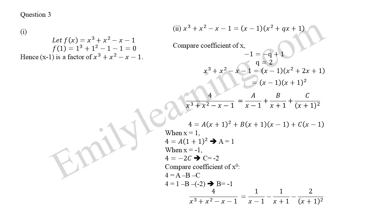 Suggested Solutions: 2019 GCE O Level A Math Paper 2 - Emily Learning