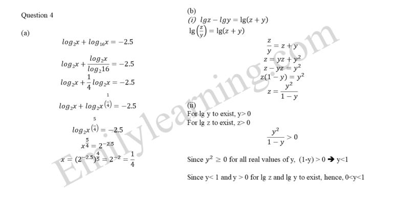 Suggested Solutions: 2019 GCE O Level A Math Paper 2 - Emily Learning