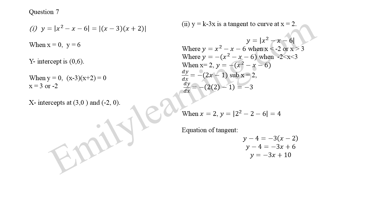 Suggested Solutions: 2019 GCE O Level A Math Paper 2 - Emily Learning