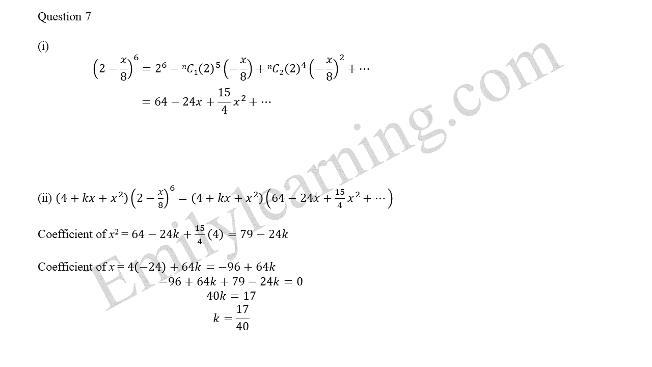 Suggested Solutions: 2019 GCE O Level A Math Paper 1 - Emily Learning